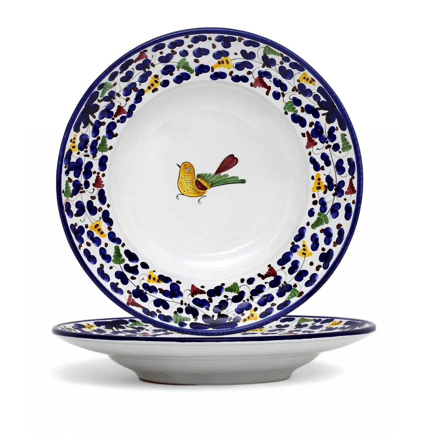ARABESCO BLUE DERUTA: Pasta Soup Rimmed Plate | EMPORIO ITALIANO