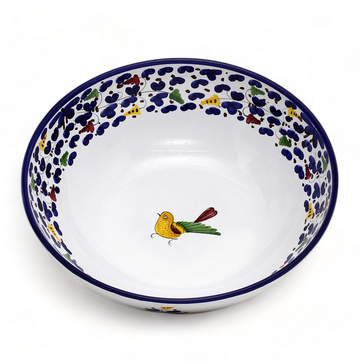 ARABESCO BLUE DERUTA: Serving Coupe Salad/Pasta Bowl | EMPORIO ITALIANO